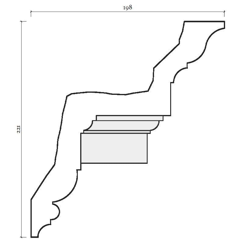Large Neo Classical Modillion Block Plaster Cornice