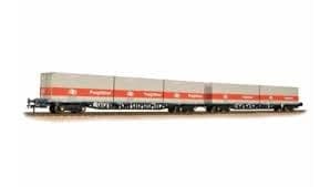 Bachmann 38-625 FGA BR Freightliner Outer Container Flats x2 ISO Containers