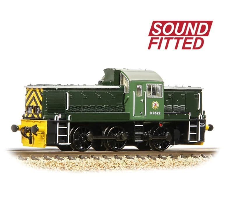 Graham Farish 372-950ASF Class 14 D9522 BR Green wasp stripes