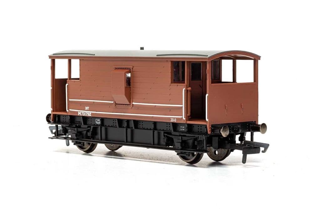 Hornby R6909A Ex LMS 20T Brake Van BR Bauxite M731792