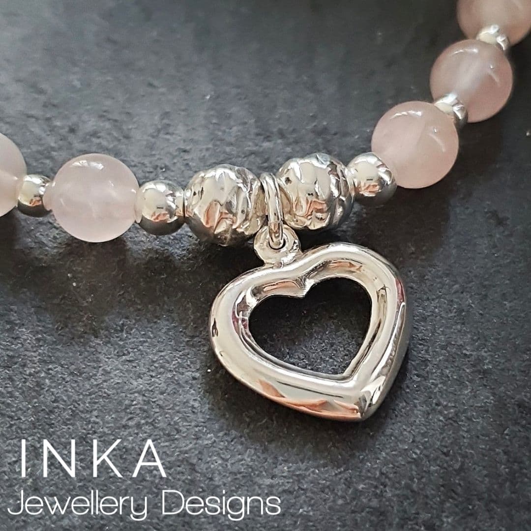 INKA Rose Quartz Heart Bracelet