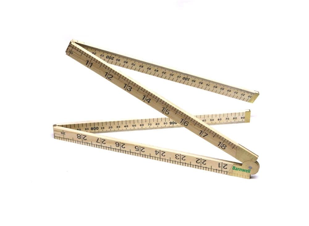 Barnwell 1 Metre Wooden Folding Ruler