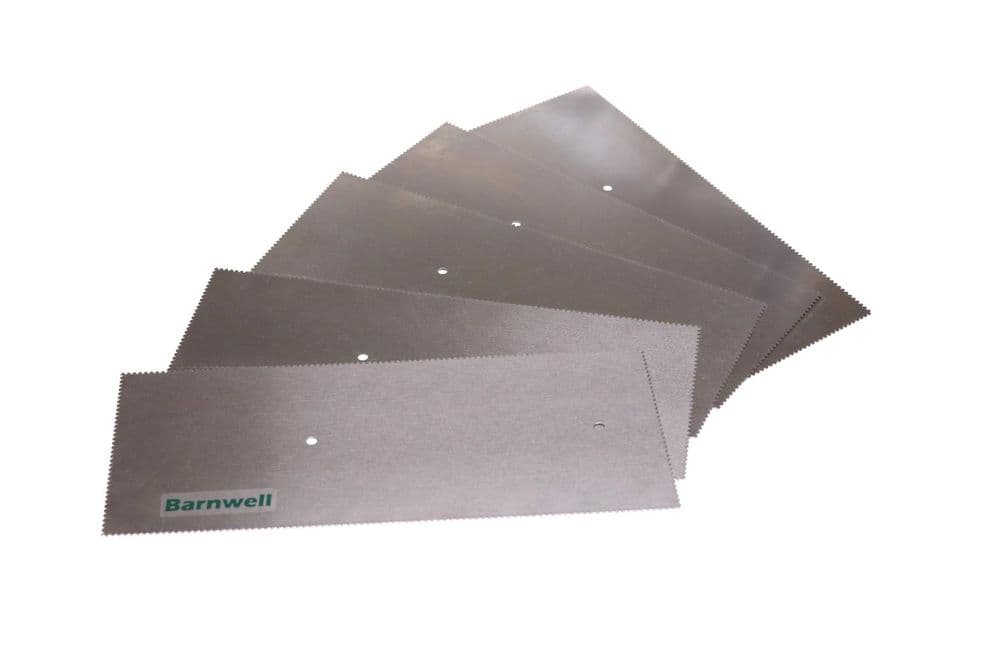 Barnwell A2 Notched Adhesive Trowel Blade x 5