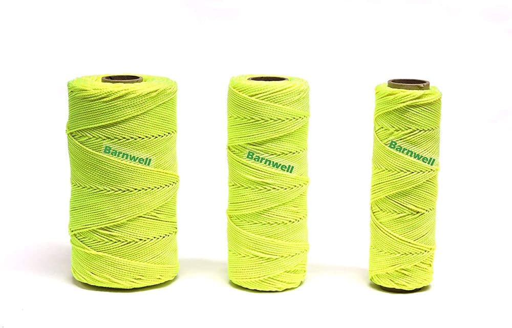 Barnwell Fluorescent Hi-Vis Yellow Braided Nylon Masons Builders Brick ...