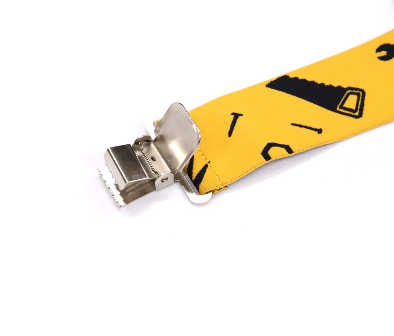 Barnwell Yellow Tool Trouser Braces Suspenders Heavy Duty Metal Clips ...