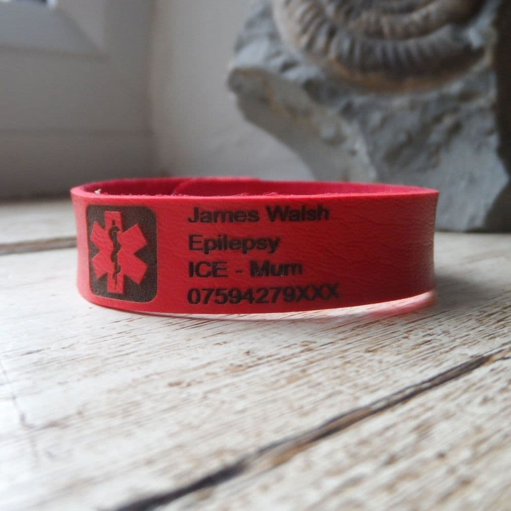 Medical Alert Bracelet - Adjustable Length - Choice of Colours - Dual ...