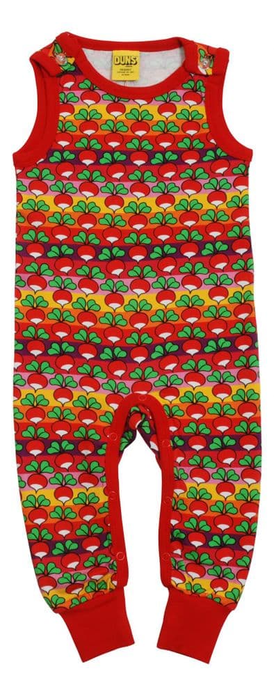 Duns Radish Stripe Poppy Red Dungarees