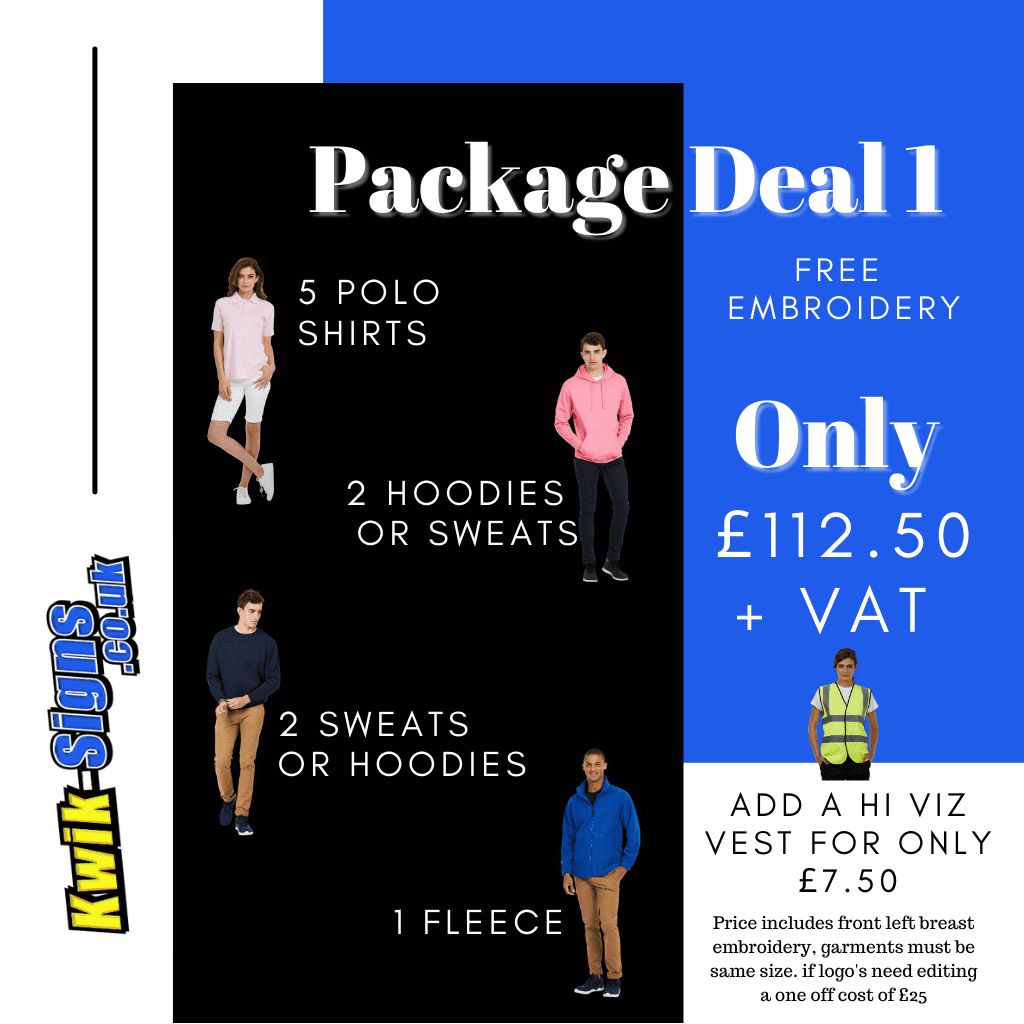 Package Deal | Bulk Buy Clothing | Kwik Signs