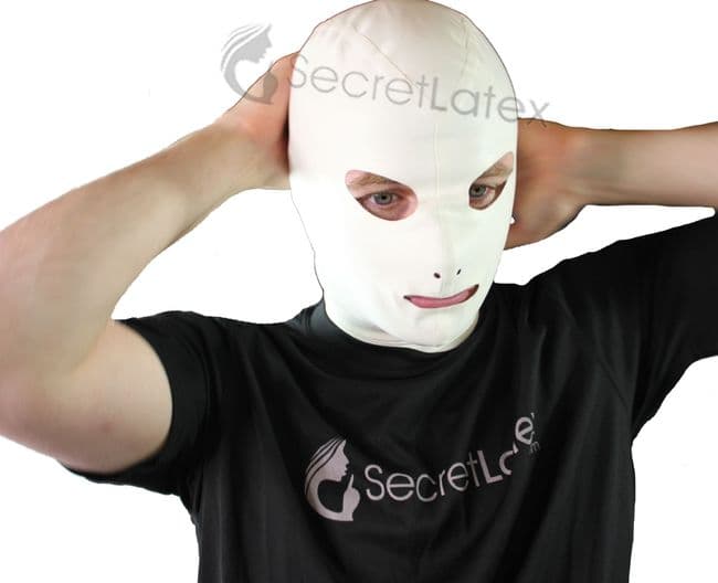 White Latex Hood Handmade