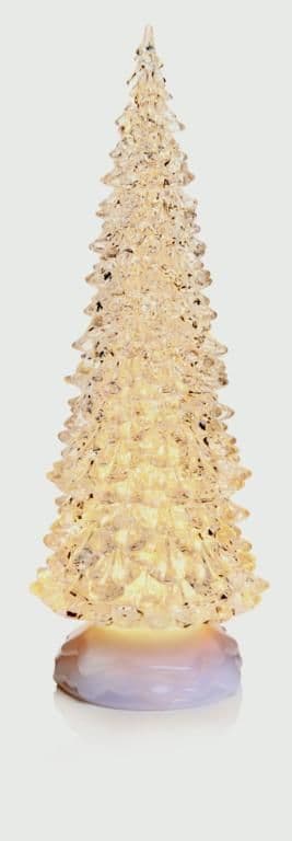 Premier Battery Operated Water Spinner Xmas Tree - Warm White LEDs