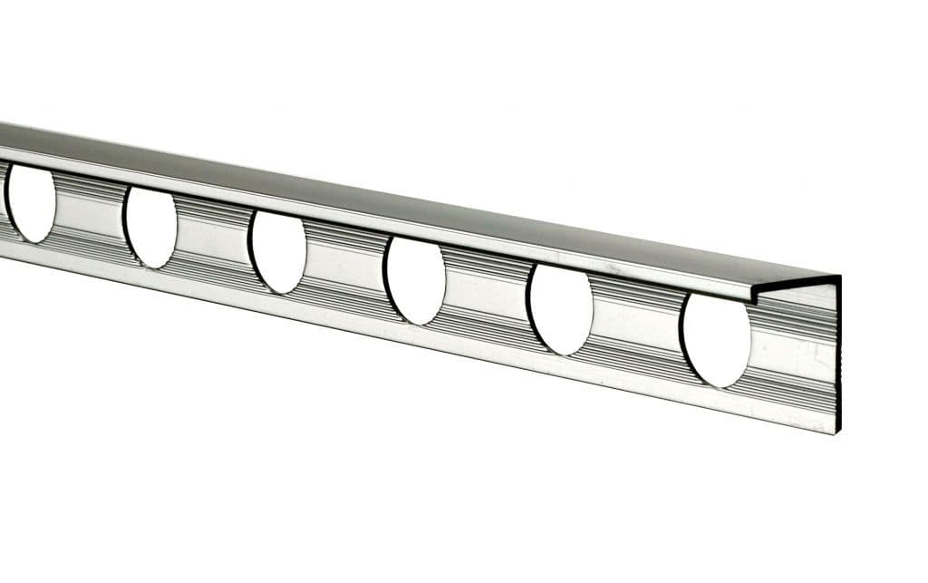 Tile Rite L Shape Tile Trim - 2 4m x 12mm Chrome