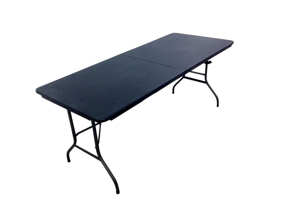 6FT 1 8m Heavy Duty Black Folding Table