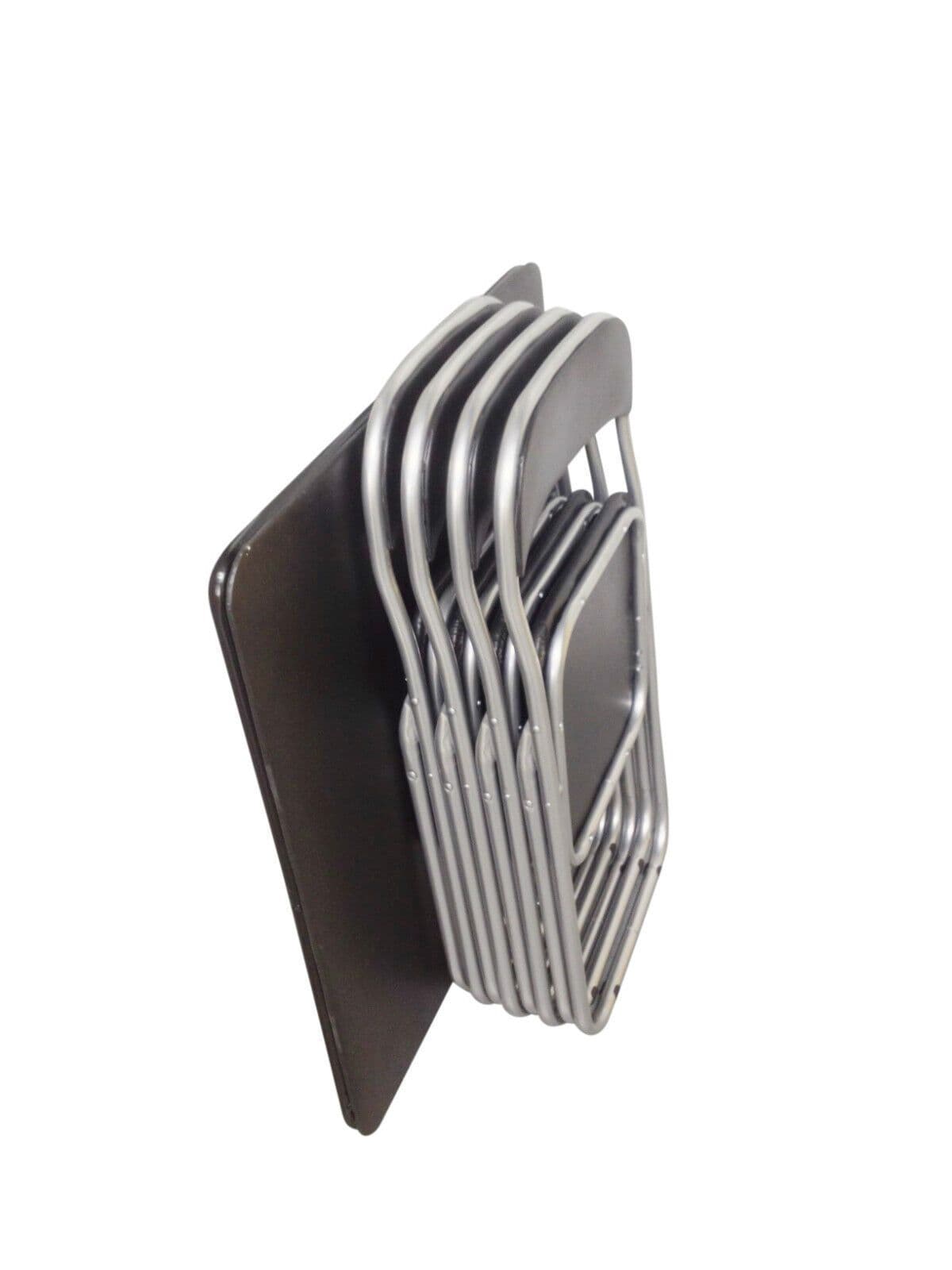 Square Study Desk Table with Folding Legs 4 Folding Chairs