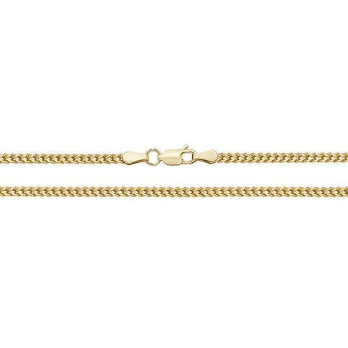 9ct Yellow Gold 22 Inch 2mm Franco Chain