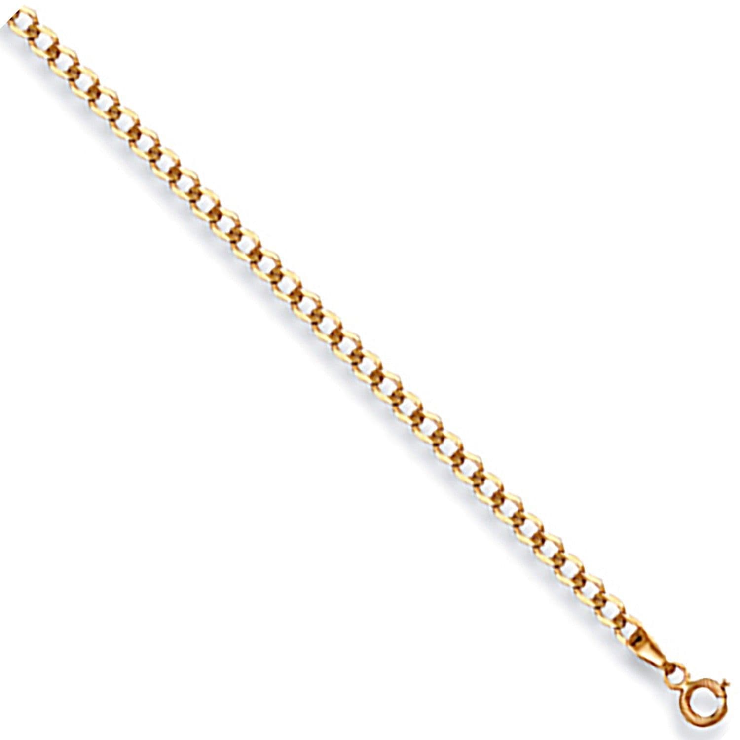 9ct Yellow Gold 24 Inch 2.7mm Flat Curb Chain