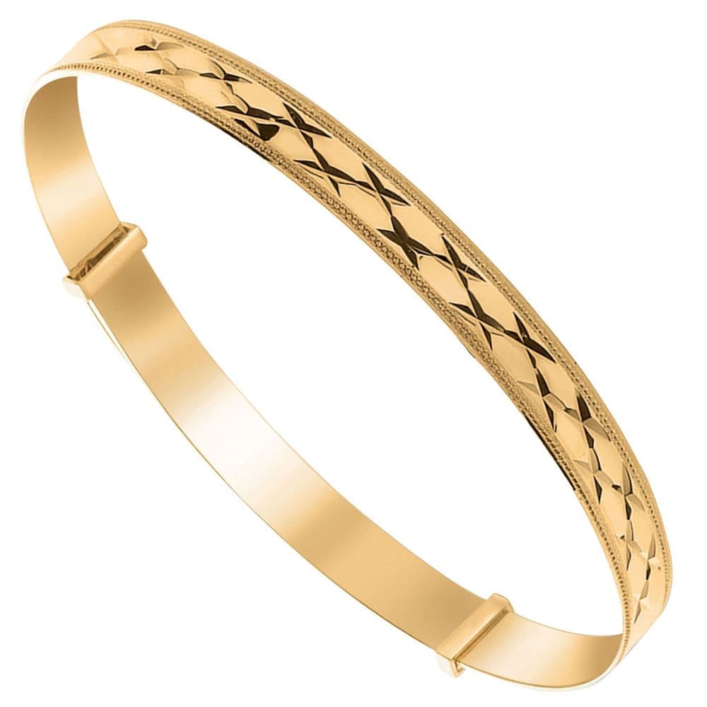 9ct Yellow Gold 6mm Expandable Slave Bangle