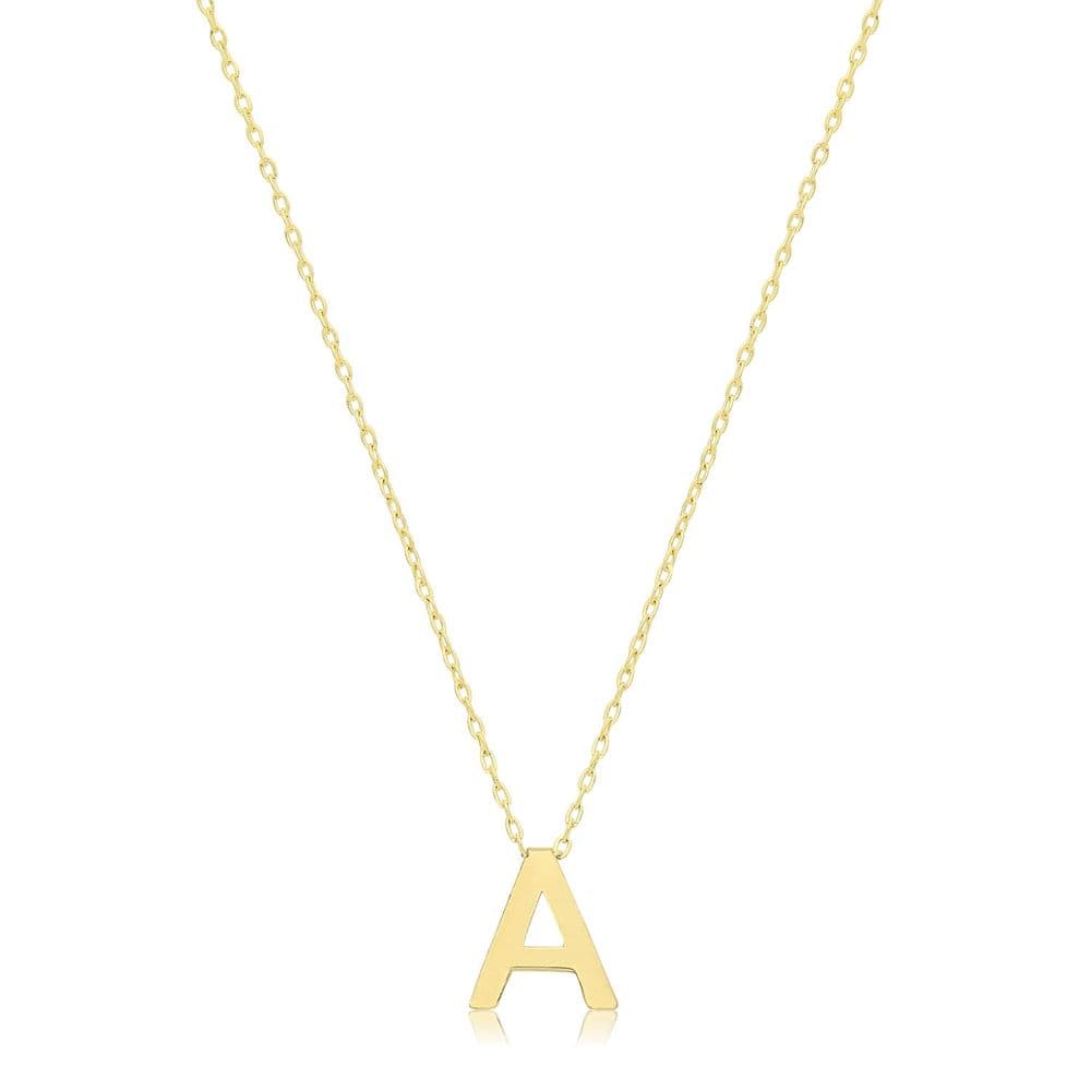 9ct Yellow Gold Initial Letter Necklace