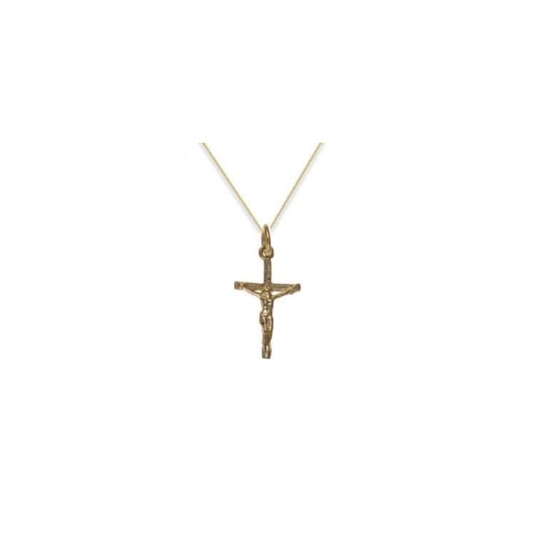 Childrens 9ct Gold Crucifix Cross Pendant
