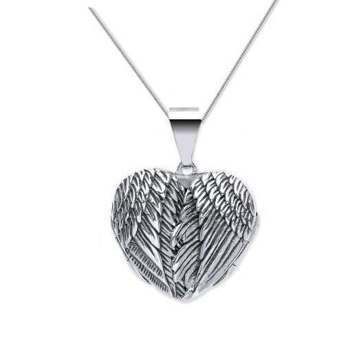 Sterling Silver Angel Wings Locket