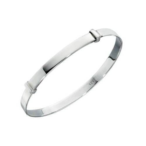 Sterling Silver Plain Childrens Expander Bangle