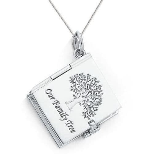 Sterling Silver Six Picture Our Family Tree Locket