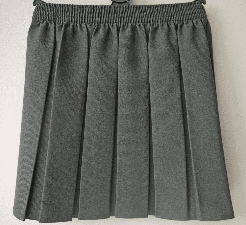 Grey Box pleat Skirt