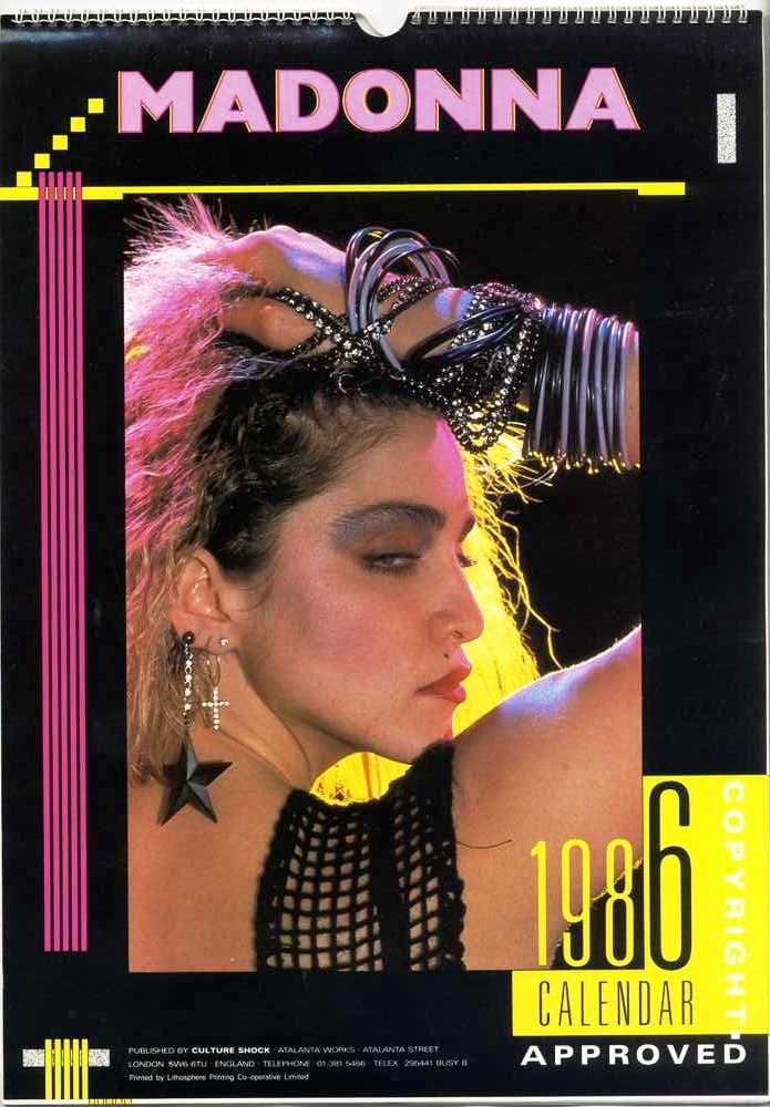 1986 APPROVED CALENDAR - UK CULTURE SHOCK 1