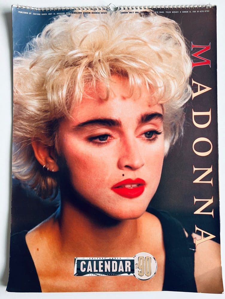 1990 CALENDAR - MASSIVE 22" UK CULTURE SHOCK
