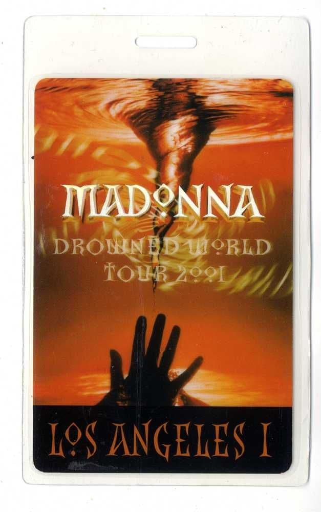 DROWNED WORLD TOUR - LAMINATE BACKSTAGE PASS LOS ANGELES 1