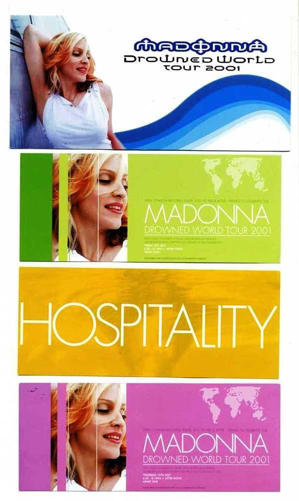 DROWNED WORLD TOUR - UK EARLS COURT HOSPITALITY INVITE PACK