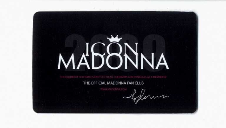 ICON CARD - OFFICIAL FAN CLUB MEMBERSHIP CARD 1