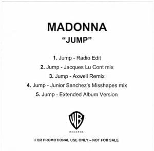 JUMP - UK 5 TRACK PROMO CD ACETATE