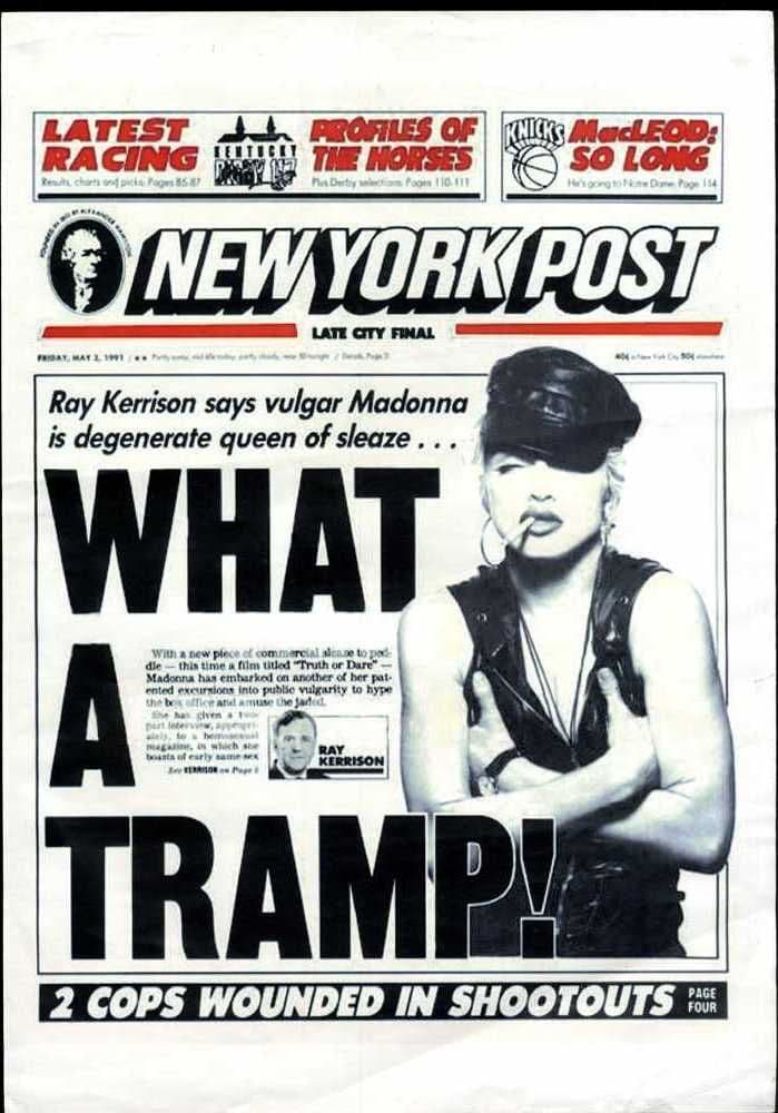 NEW YORK POST - WHAT A TRAMP REPLICA POSTER