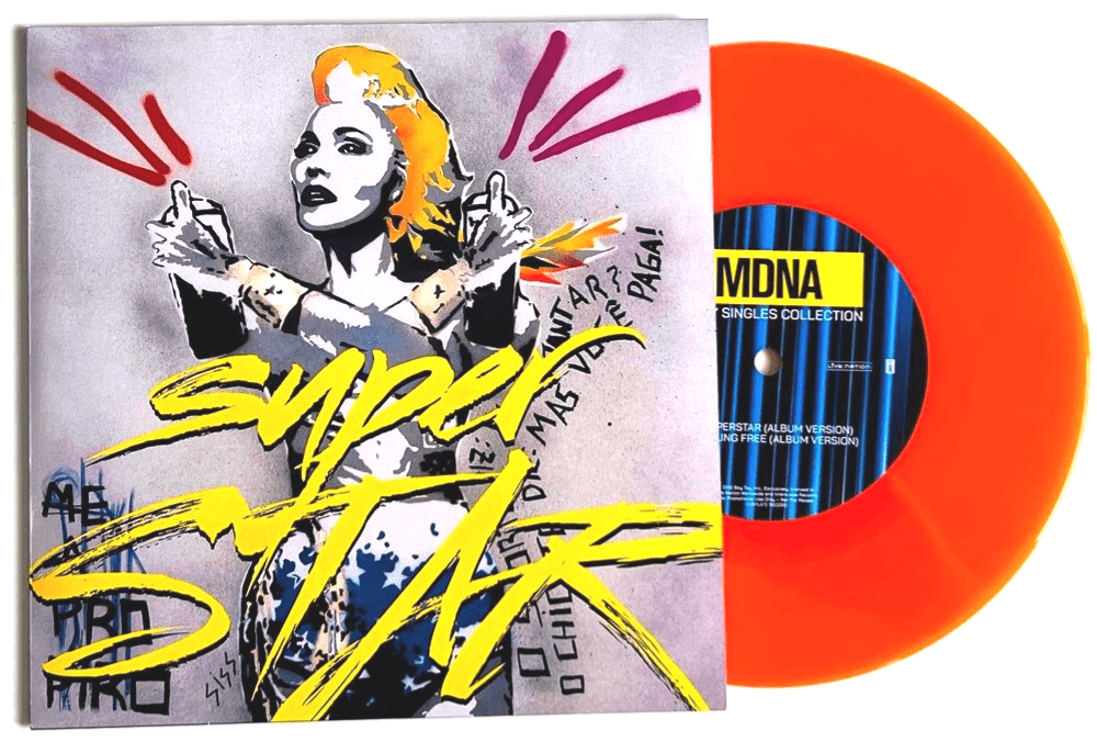SUPERSTAR - ORANGE 7" VINYL MDNA SINGLES COLLECTION