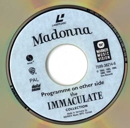 THE IMMACULATE COLLECTION - 12" PAL LASERDISC