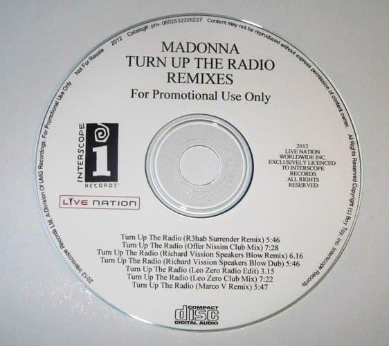 TURN UP THE RADIO REMIXES - 7 TRACK PROMO ONLY CD