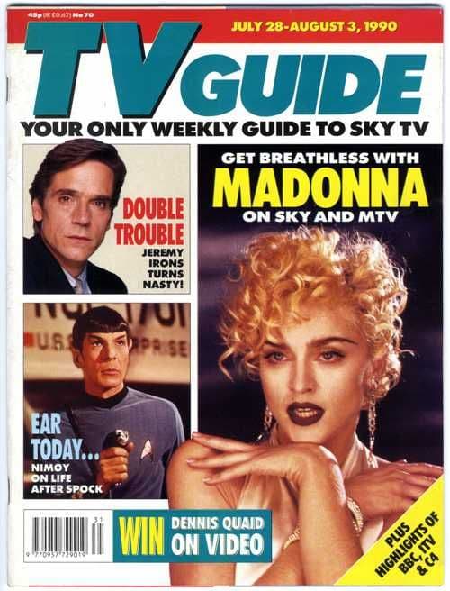 TV GUIDE - UK MAGAZINE JULY 1990