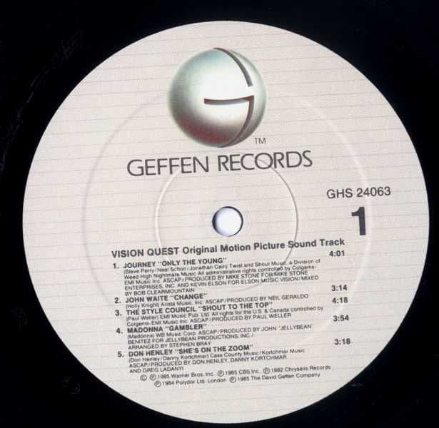 VISION QUEST - USA SOUNDTRACK VINYL PROMO LP