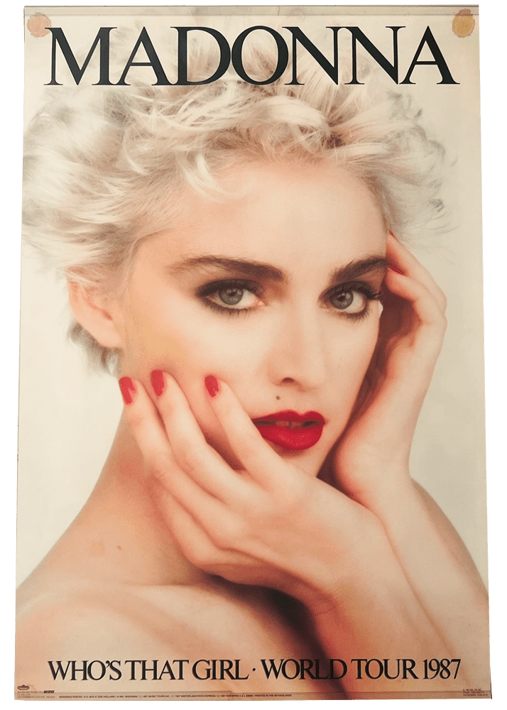 WHO S THAT GIRL WORLD TOUR - 1987 BOY TOY / VERKERKE POSTER