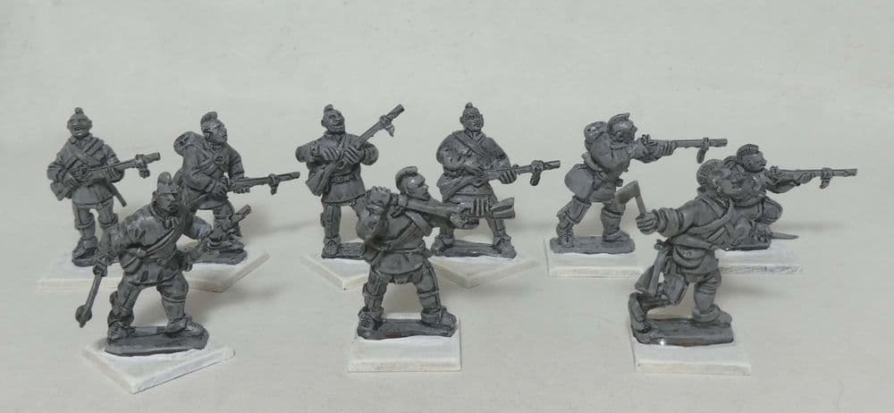 FIW SMU3 - 9 Different Stockbridge Mohican Warriors with "Mohawk" hair