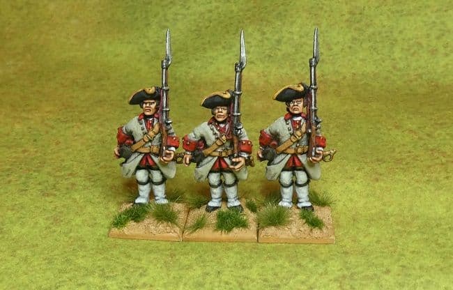 SYW/FIW F1 8 Fusiliers Standing Shouldered Musket 8 figure pack