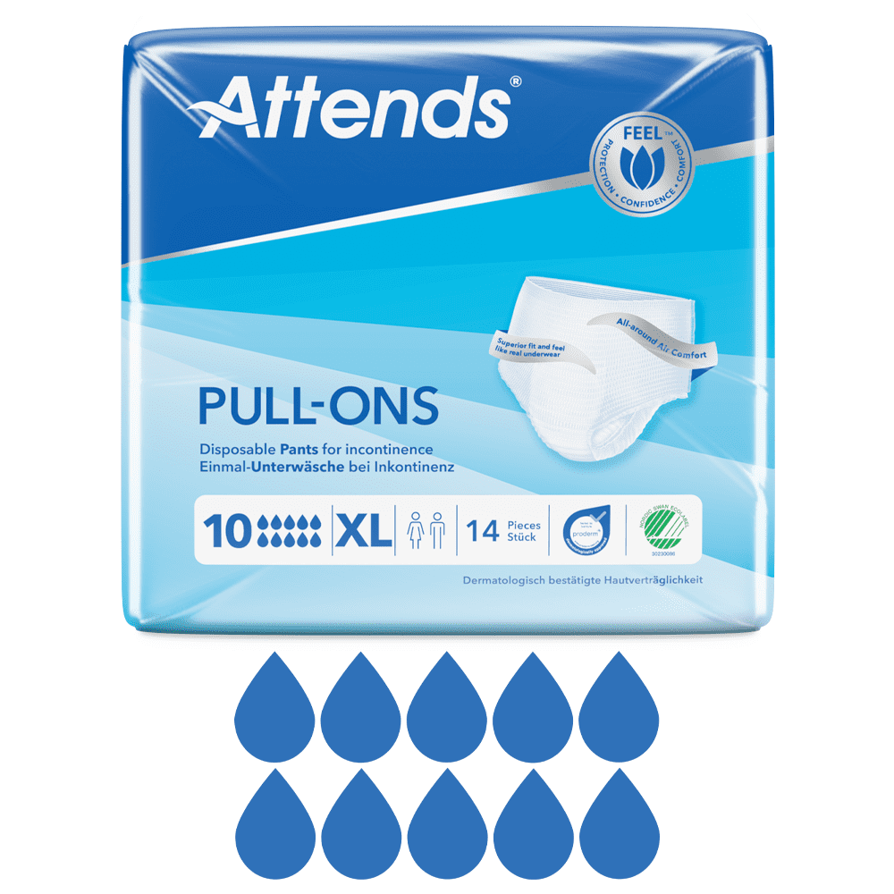 Attends Pull-Ons 10XL - Pack of 14 Extra Large Disposable Incontinence Pants