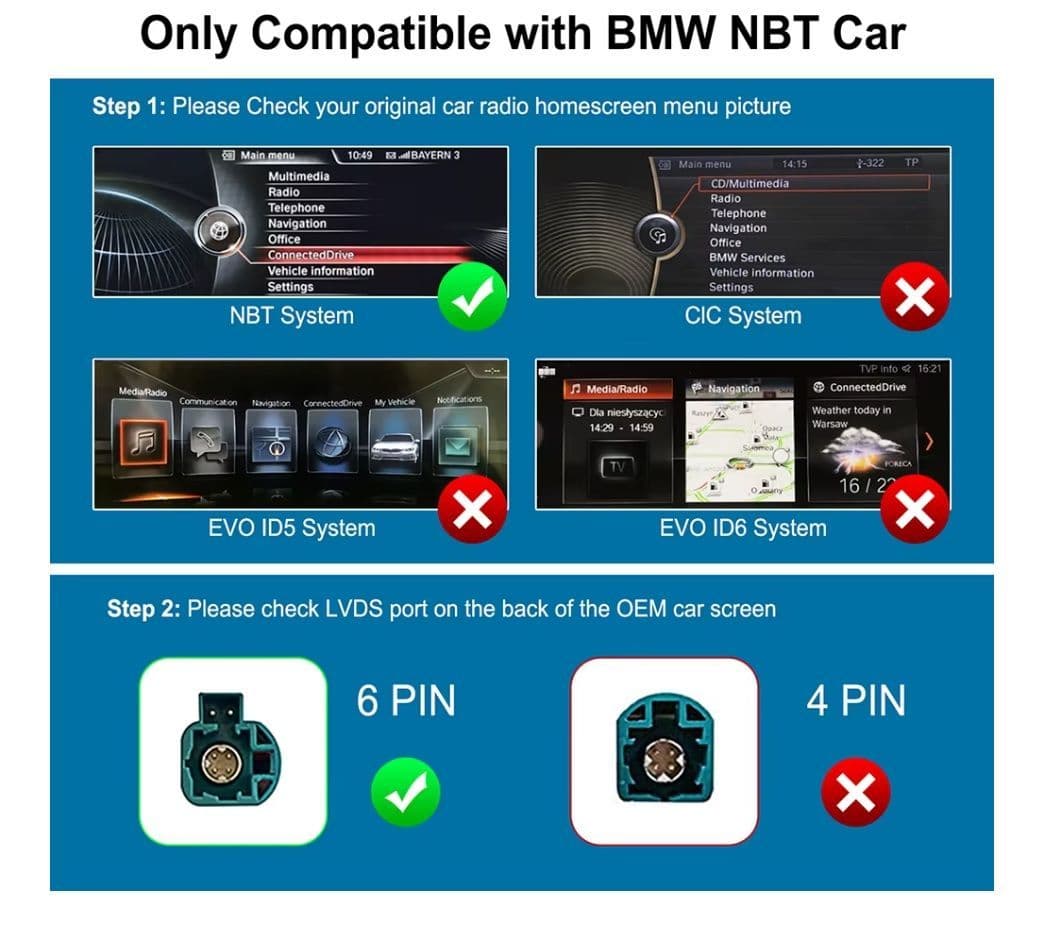 Wireless CarPlay Android Auto for BMW CIC NBT