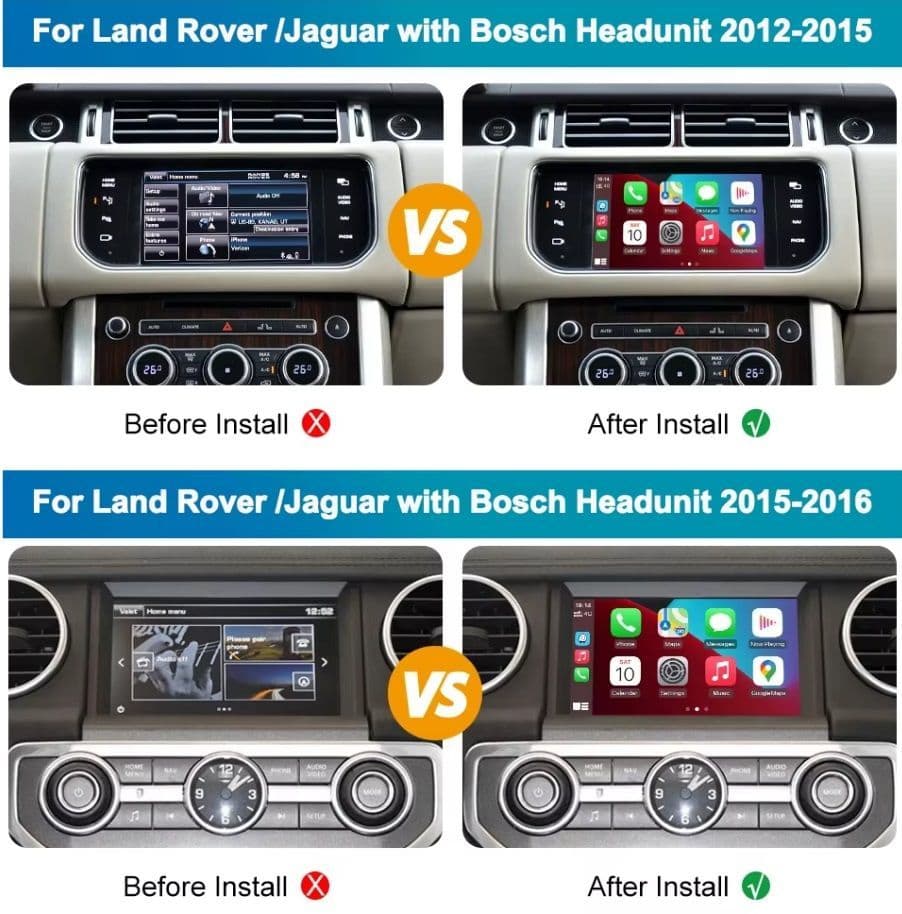 Wireless CarPlay Android Auto for Land Rover & Jaguar Bosch System