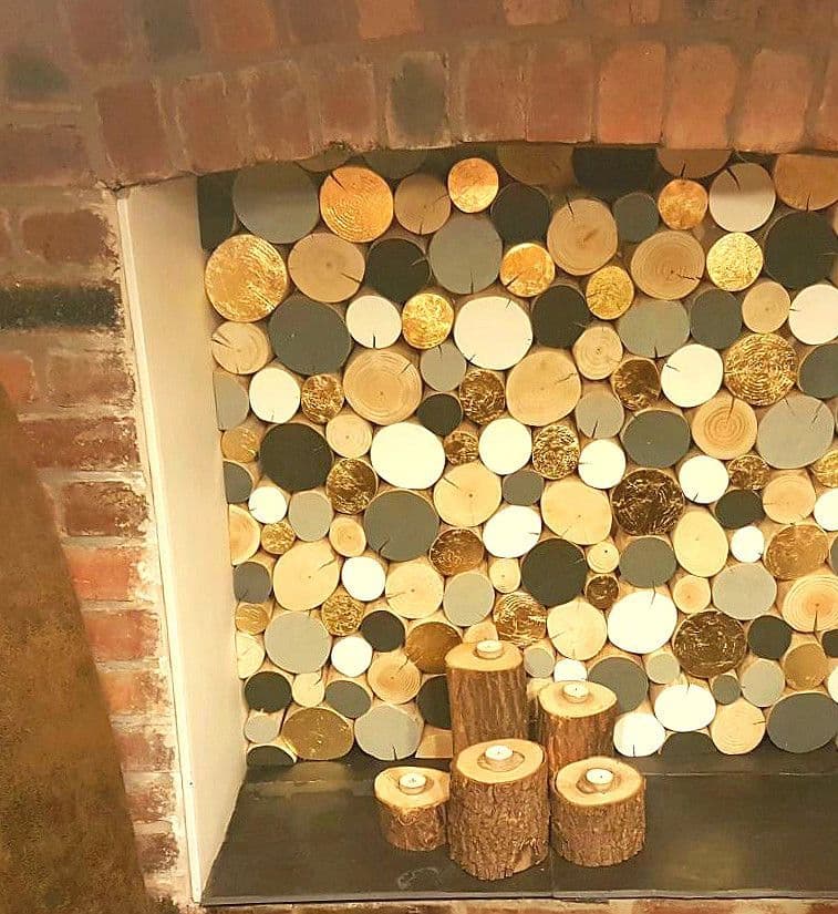 Decorative Luxury Logs - GOLD LEAF