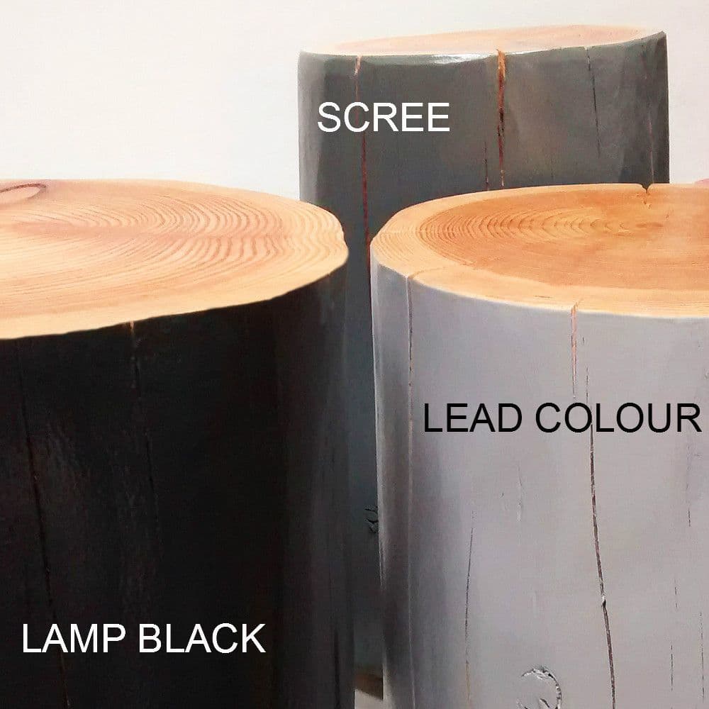 HAND PAINTED LOG SIDE TABLE / STOOL