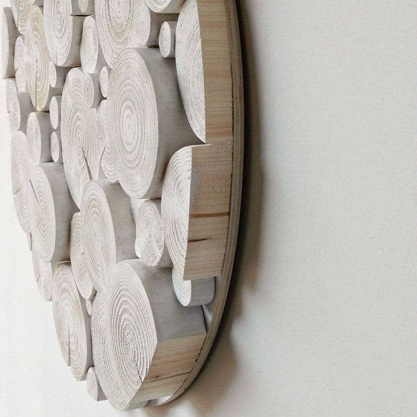 Log Wall Art - CIRCULAR MOSAIC SCANDI-STYLE
