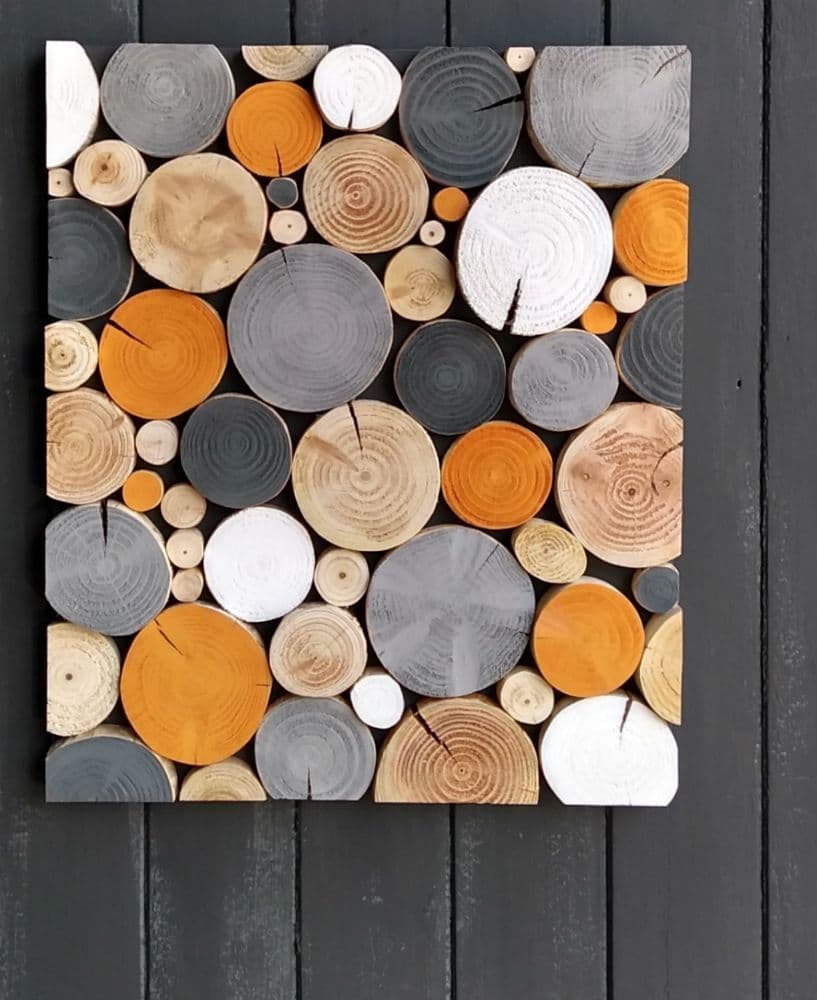 Log Wall Art - RECTANGULAR MOSAIC in HELIOS