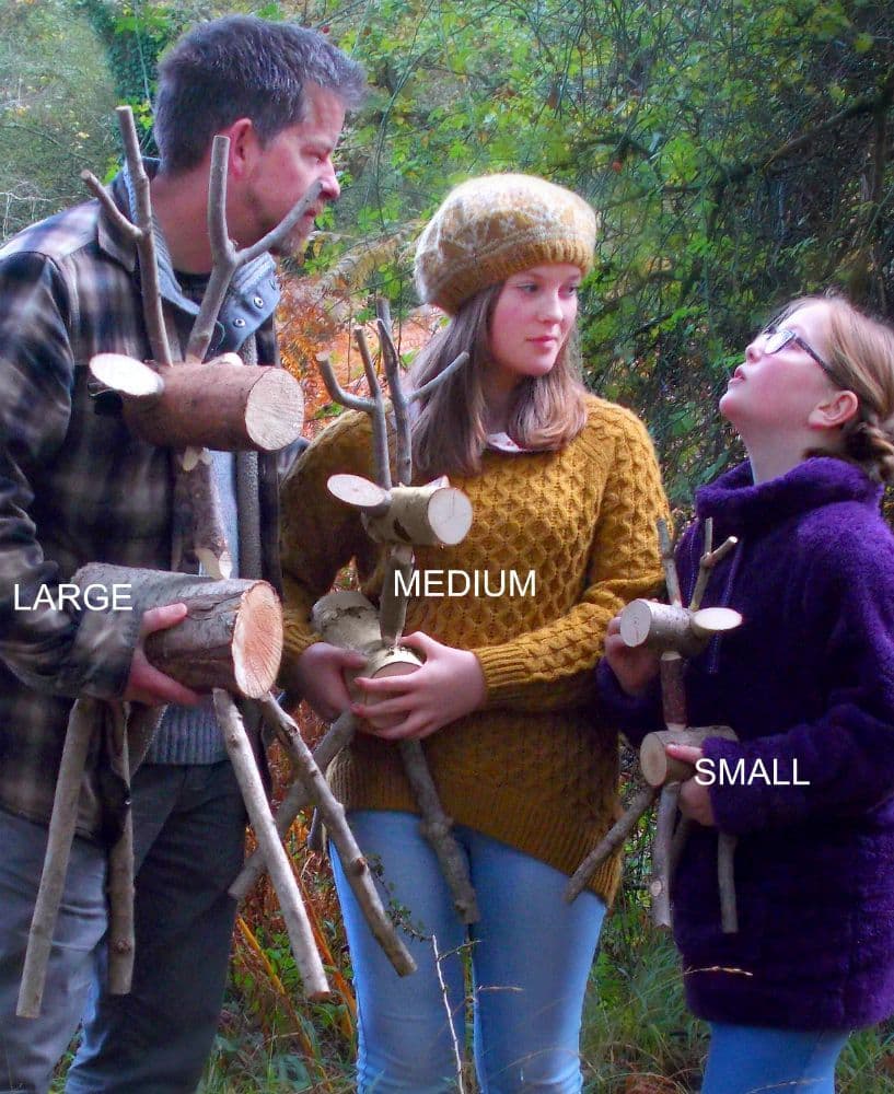 Rustic Log Deer Sets - VARIOUS OPTIONS