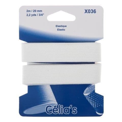 Elastic White 20mm